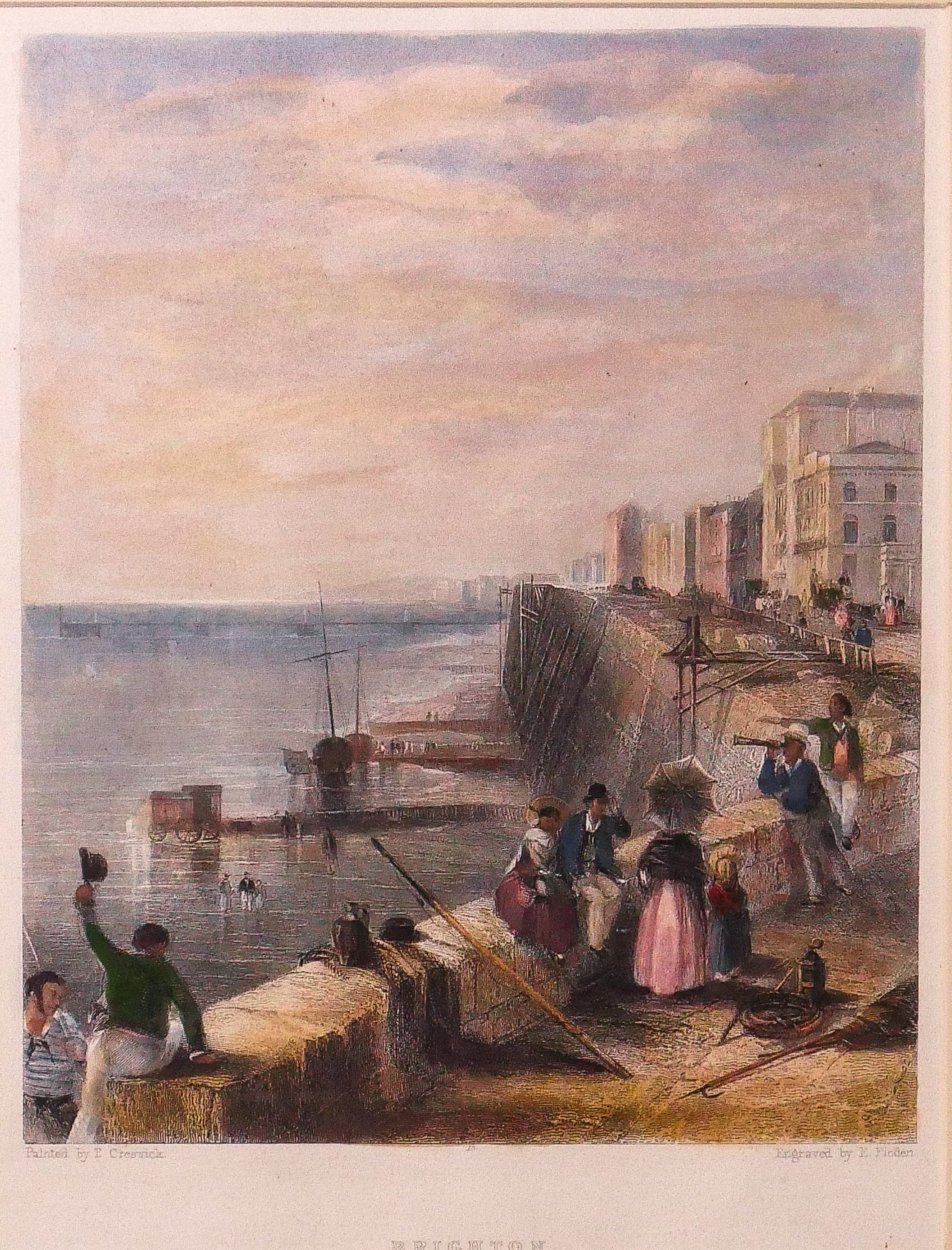 Brighton from Kemp Town - Antique Steel Engraving circa 1838 – The ...