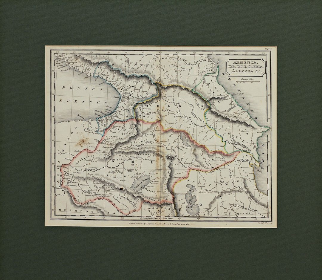 Armenia, Colchis, Iberia, Albania, etc - Antique Map circa 1833 – The ...