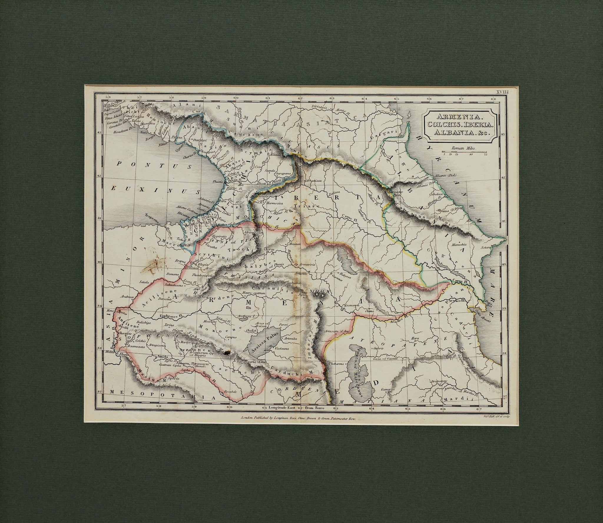 Armenia, Colchis, Iberia, Albania, etc - Antique Map circa 1833 – The ...
