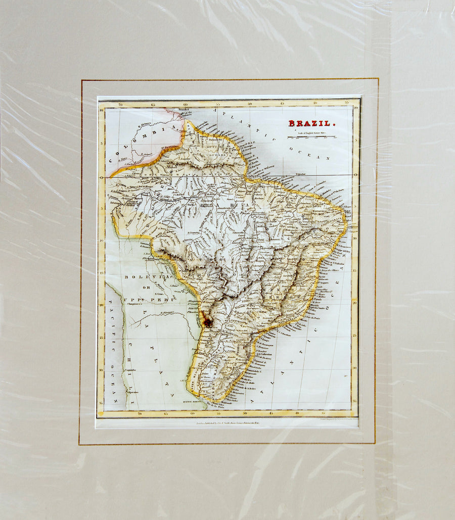 Brazil - Antique Map, circa 1836 – The Witch Ball