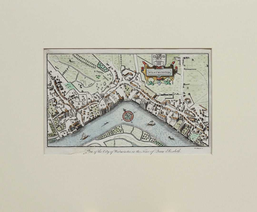 Westminster - Antique Map by Woodthorpe, 1813 – The Witch Ball